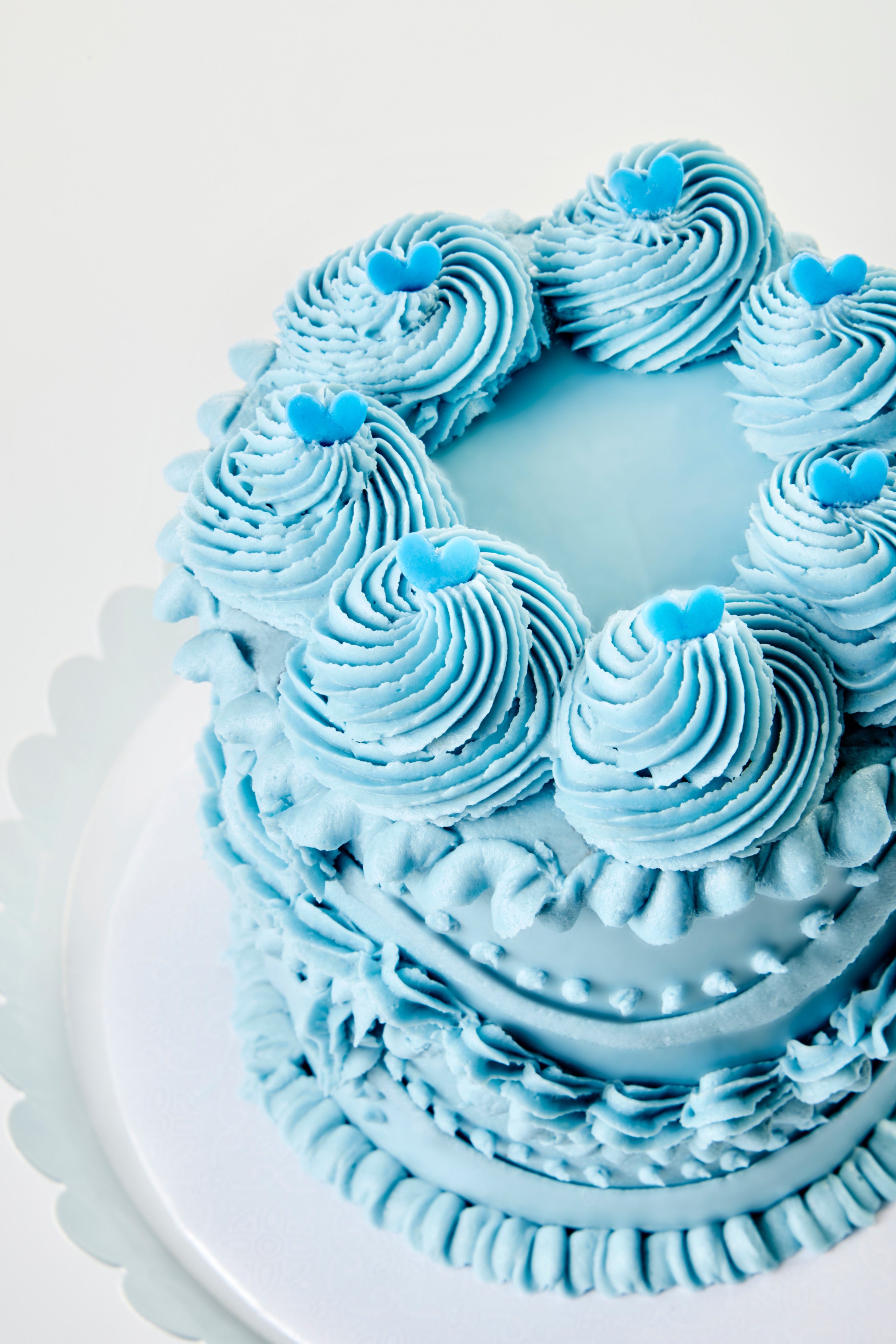 I Love Vintage Vegan Cake - BLUE – Bunnie Cakes Miami